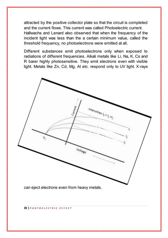 THE PHOTOELECTRIC EFFECT !!!!!! | DOCX | Chemistry | Science