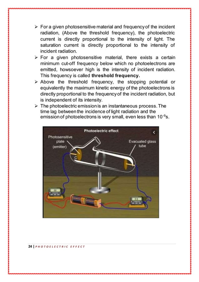 THE PHOTOELECTRIC EFFECT !!!!!! | DOCX | Chemistry | Science