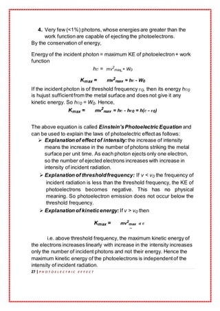 THE PHOTOELECTRIC EFFECT !!!!!! | DOCX