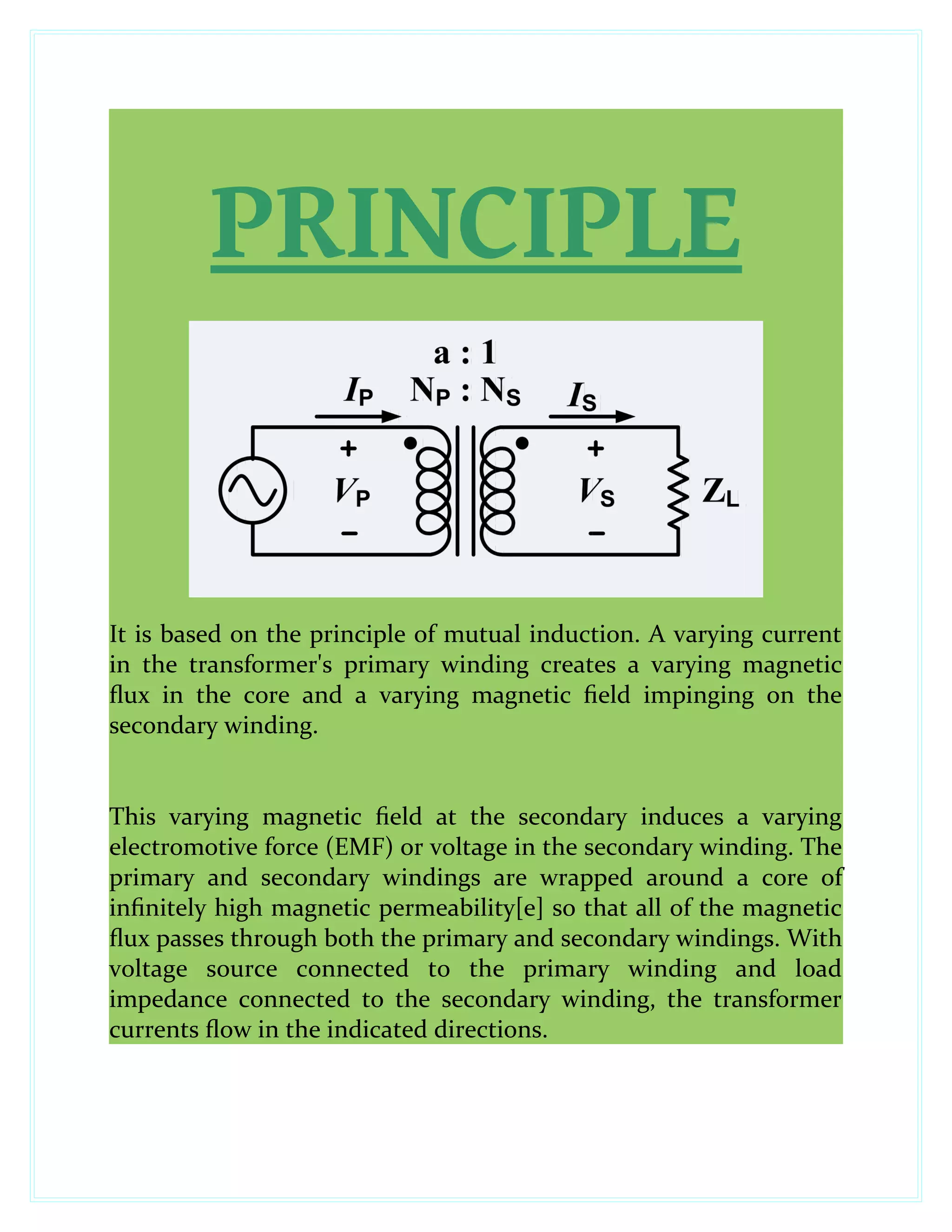Step-down transformer Physics project Class 12 CBSE Final | PDF