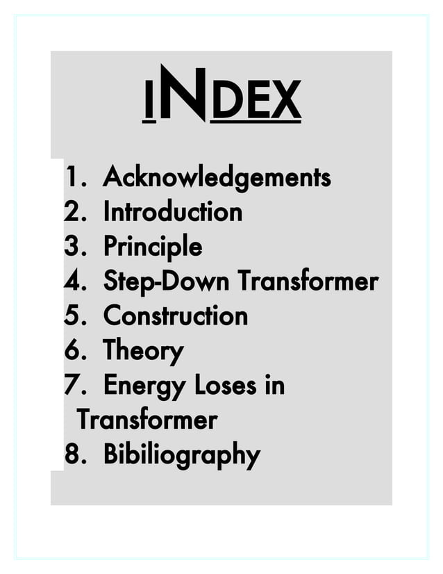 Step-down transformer Physics project Class 12 CBSE Final | PDF ...