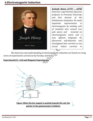 PHY PUC 2 Notes Electromagnetic induction | PDF