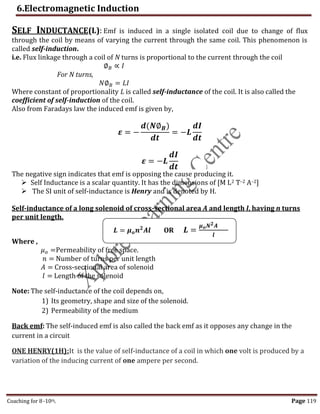 PHY PUC 2 Notes Electromagnetic induction | PDF