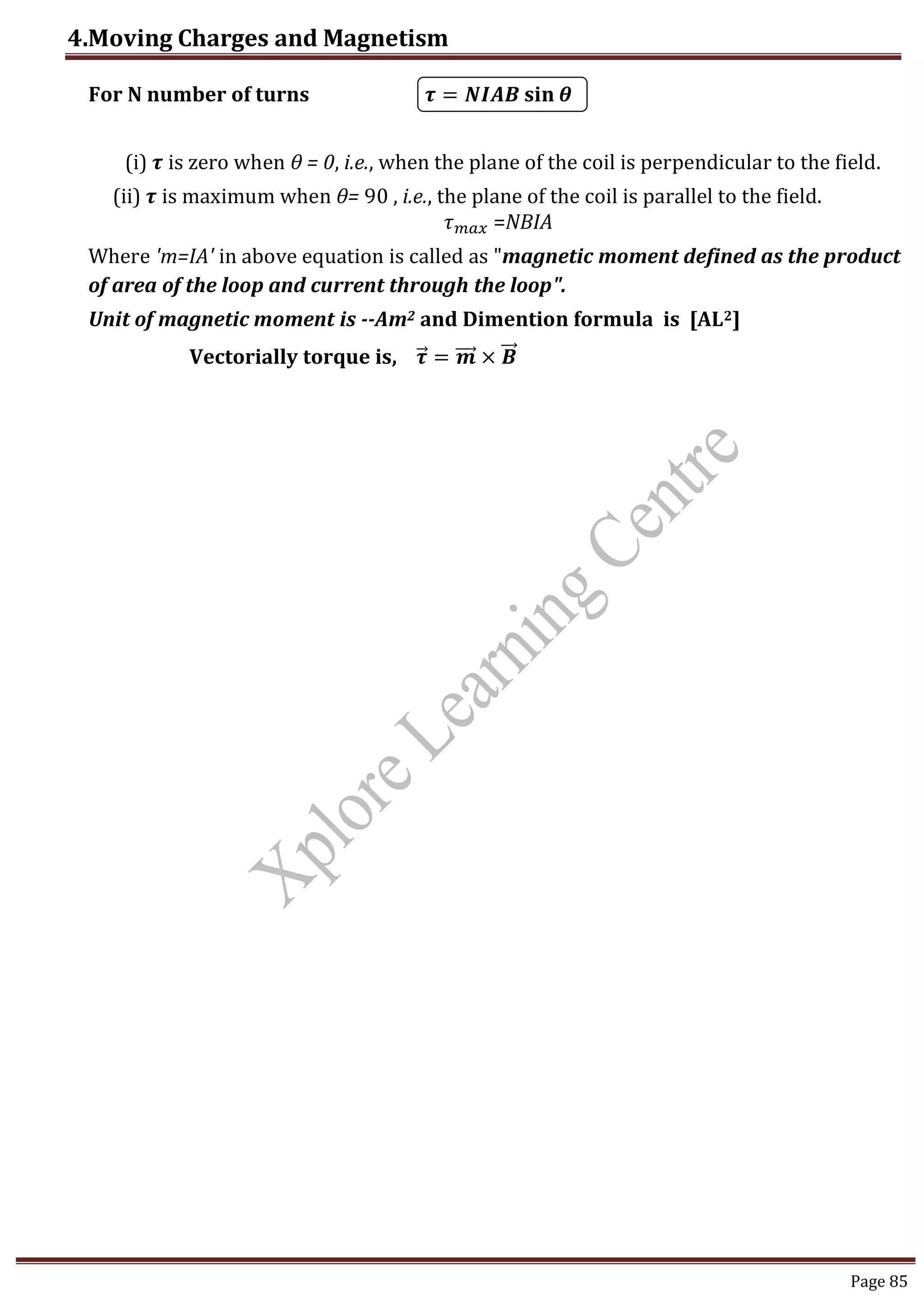 PHY PUC 2 MOVING CHARGE AND MAGNETISM | PDF
