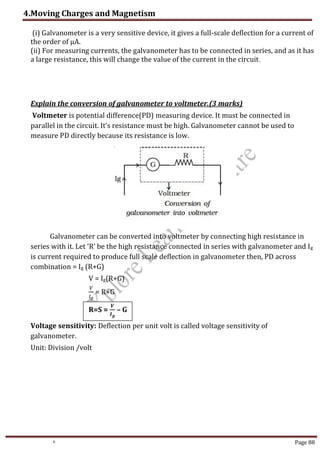 PHY PUC 2 MOVING CHARGE AND MAGNETISM | PDF