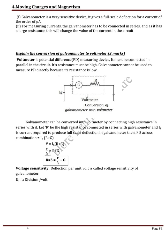 PHY PUC 2 MOVING CHARGE AND MAGNETISM | PDF | Physics | Science