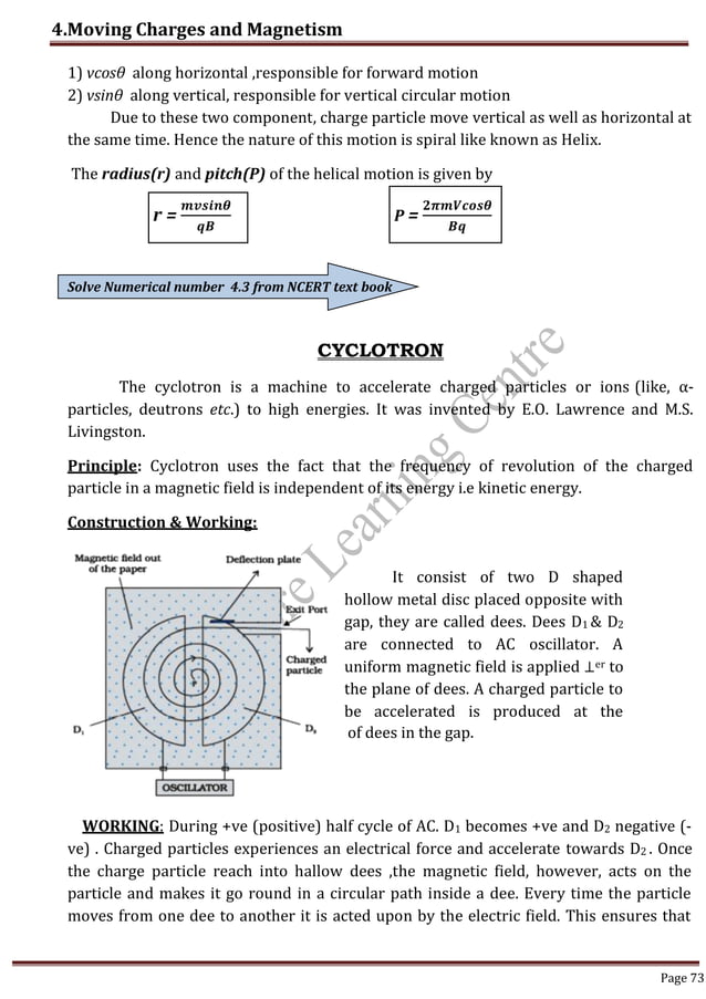 PHY PUC 2 MOVING CHARGE AND MAGNETISM | PDF | Physics | Science
