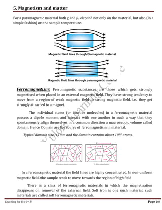 PHY PUC 2 NOTES:- MAGNETISM AND MATTER | PDF