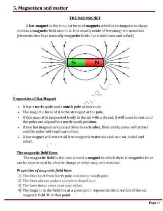 PHY PUC 2 NOTES:- MAGNETISM AND MATTER | PDF