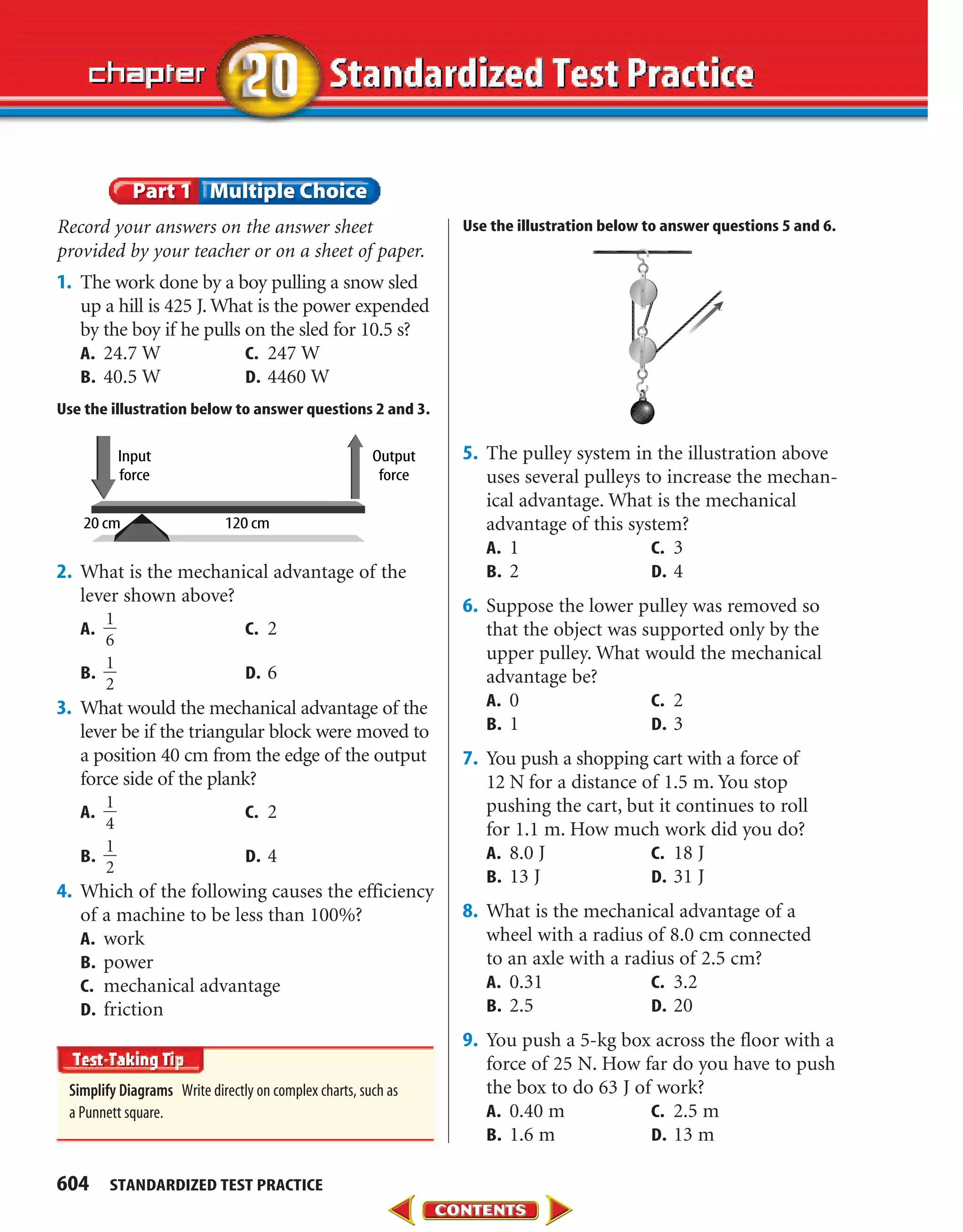 Physics Work and simple machines | PDF
