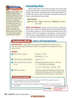 Physics Work and simple machines | PDF