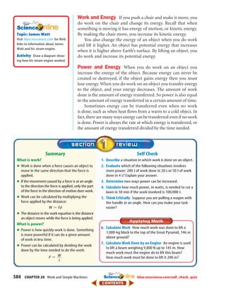 Physics Work and simple machines | PDF