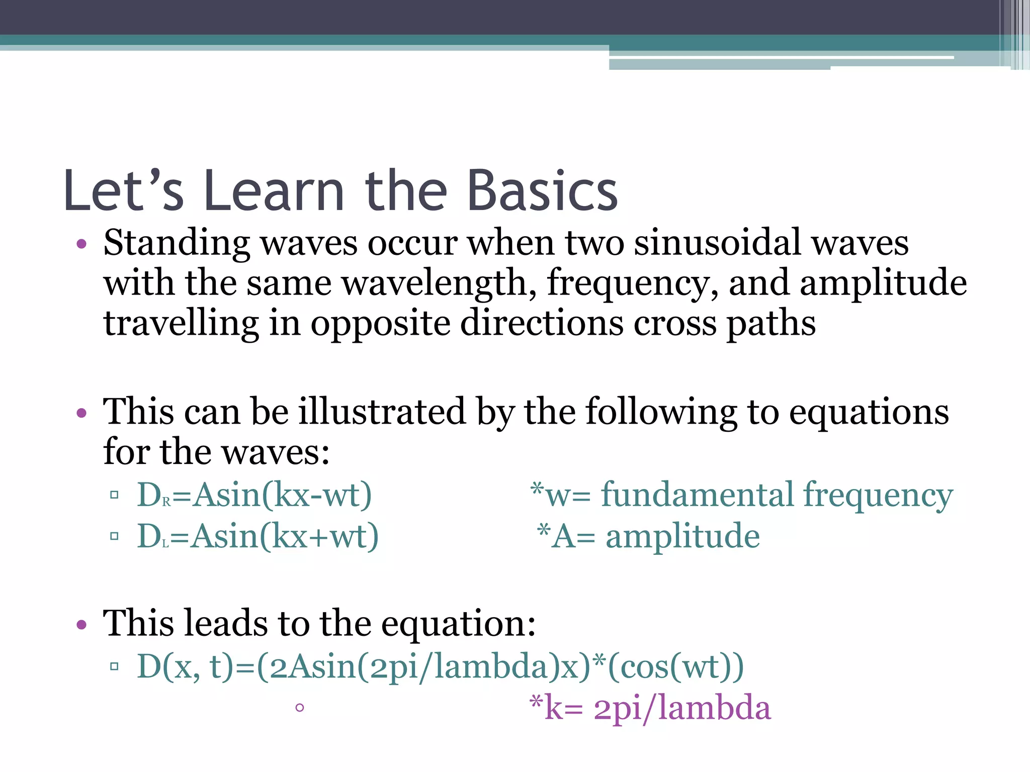 Phys 101 learning object lo6 standing waves vivian tsang | PPTX