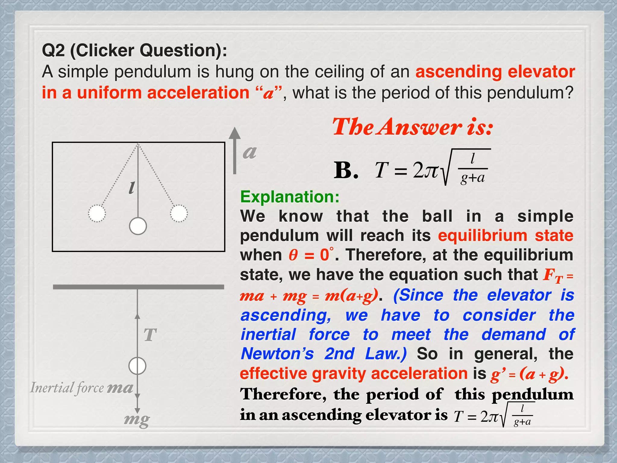 UBC.PHYS101.LO2.Simple.Pendulum.in.Uniform.Acceleration | PDF