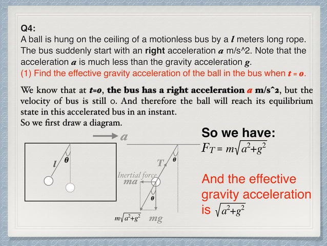 UBC.PHYS101.LO2.Simple.Pendulum.in.Uniform.Acceleration | PPT