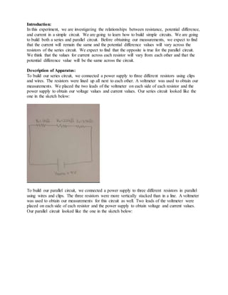 Phys 102 formal simple dc circuits lab report | PDF