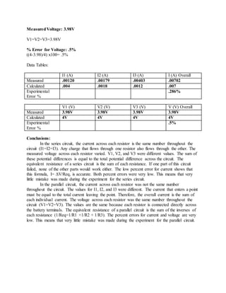 Phys 102 formal simple dc circuits lab report | PDF
