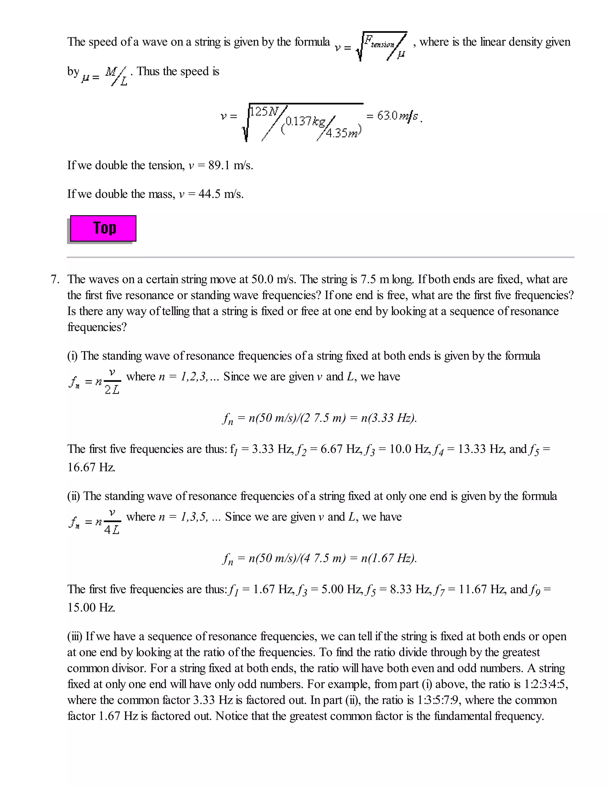 Phys 1100 waves solutions | PDF