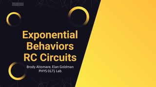 Phys 1710 lab 3 circuits exponential behavior | PDF