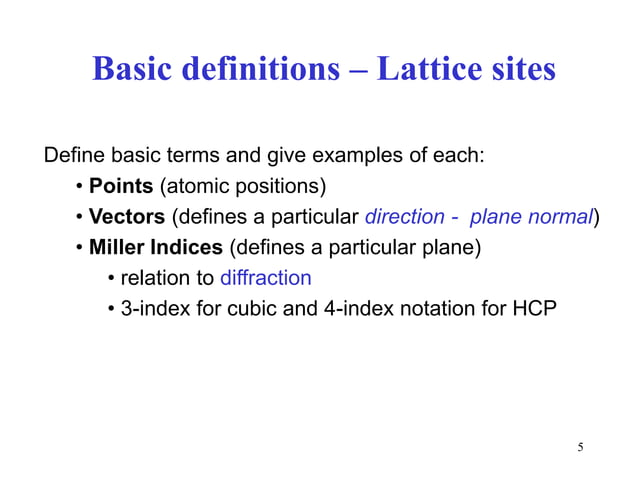 Miller indecies | PPTX | Chemistry | Science