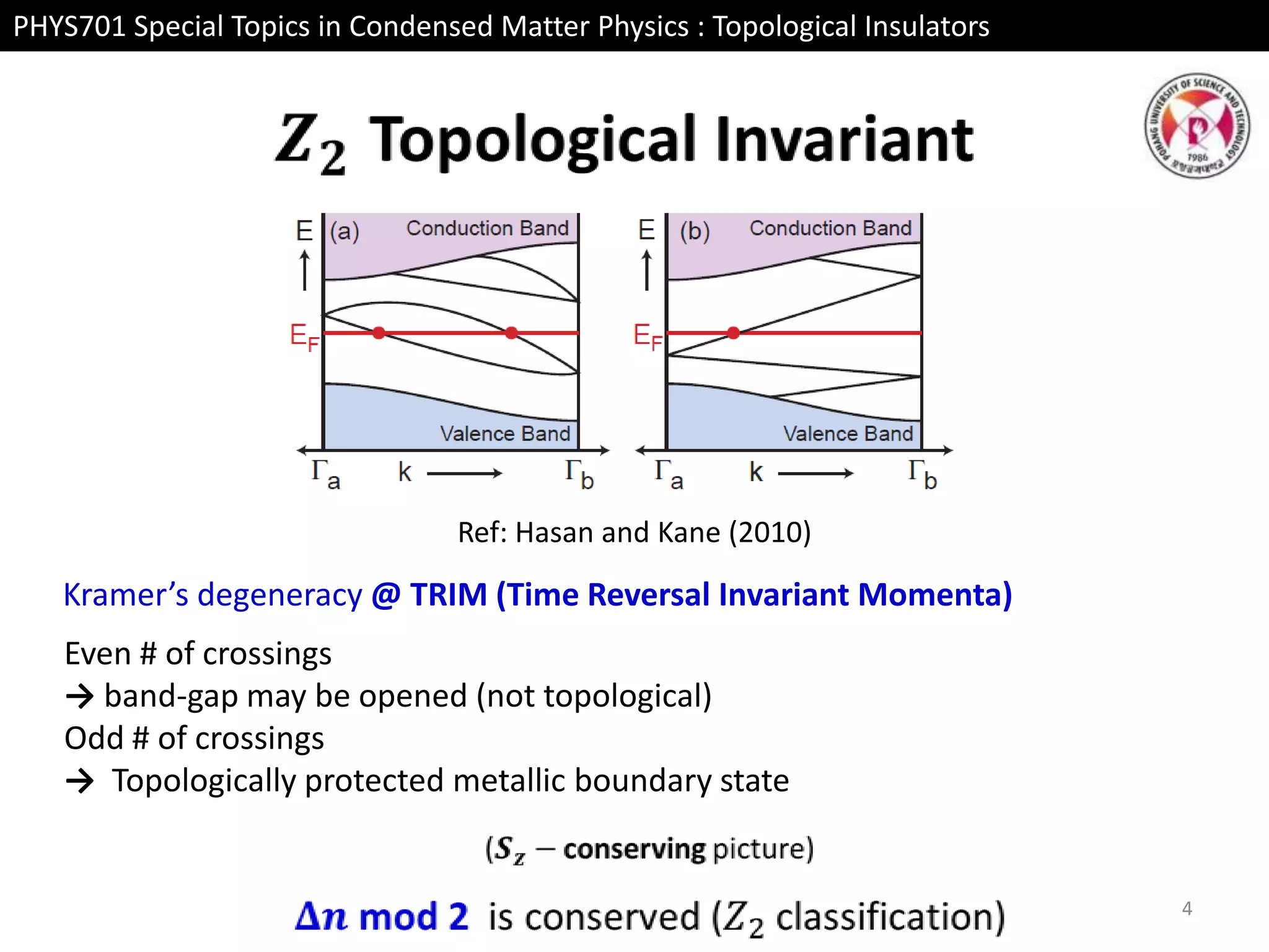 PHYS701 paper review : D. Hsieh et al., Nature, 458, 970-974 (2008) - A topological Dirac ...
