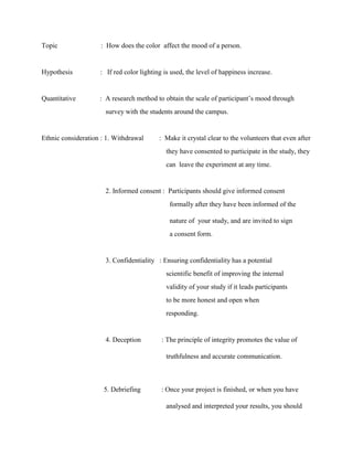 Physcology research proposal | DOCX