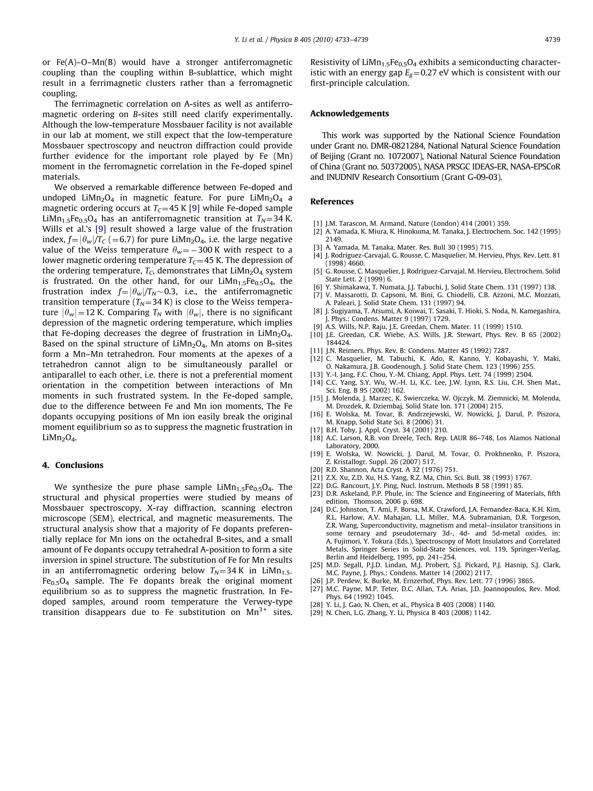 Structural and magnetic properties of LiMn1.5Fe0.5O4 spinel oxide | PDF