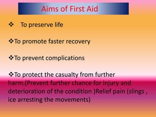 First Aid and Emergency care | PPTX