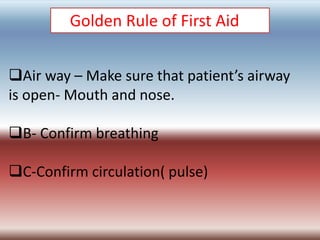 First Aid and Emergency care | PPTX