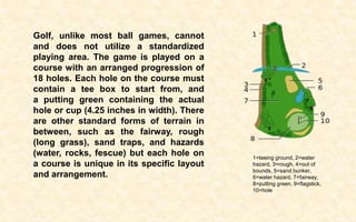 court dimensions & rules and regulations of golf | PPTX