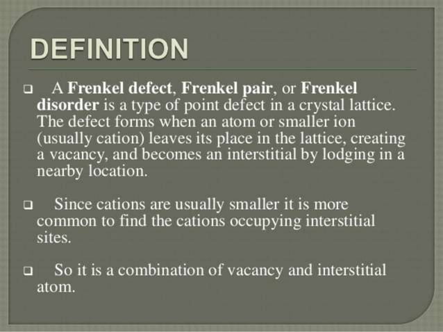 FRENKEL DEFECT | PPTX