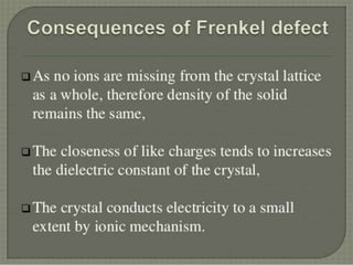 FRENKEL DEFECT | PPTX