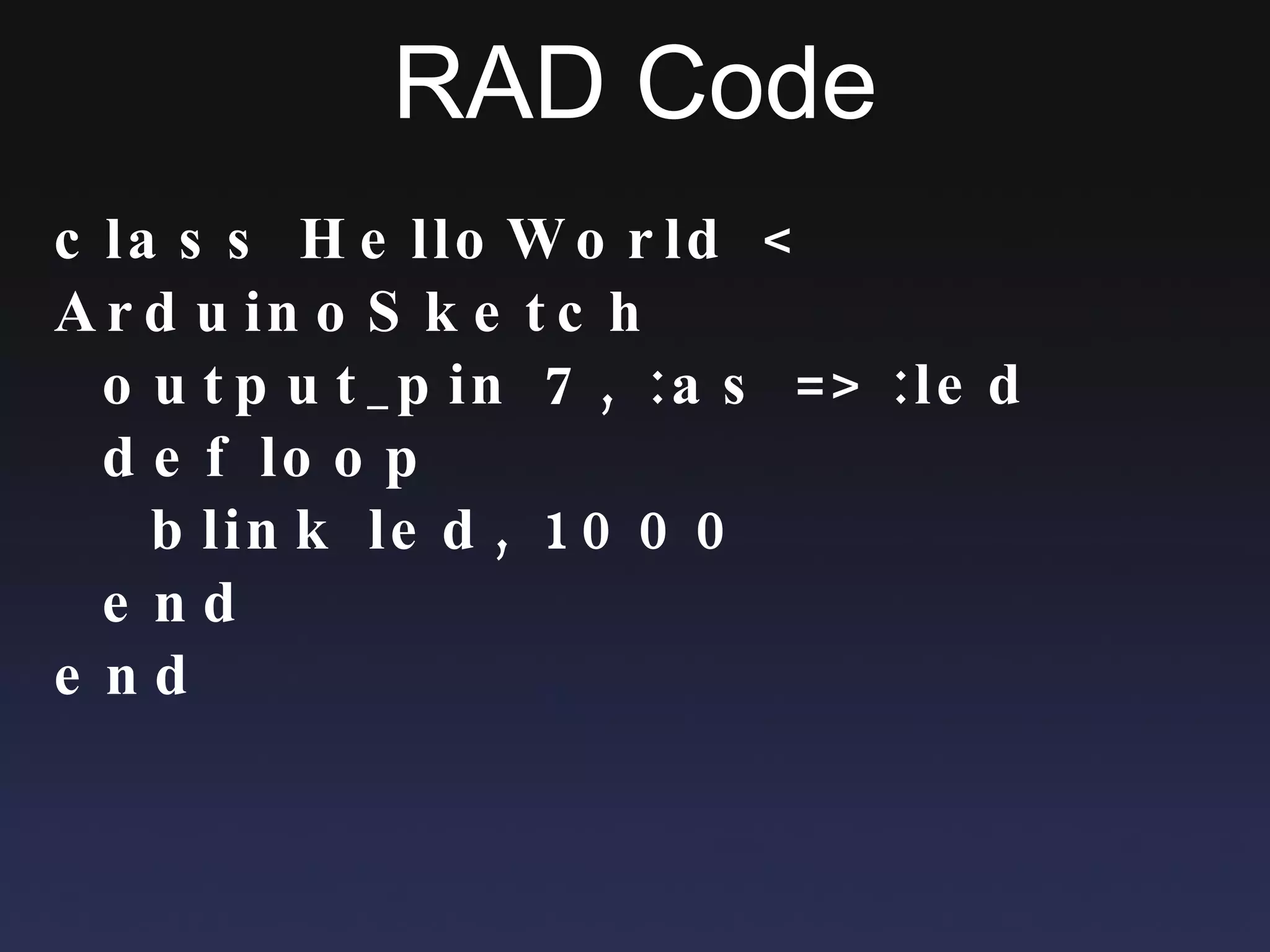 Physical Computing With The Arduino Platform And Ruby Ppt Programming Languages Computing