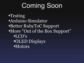 Physical Computing with the Arduino platform and Ruby | PPT ...