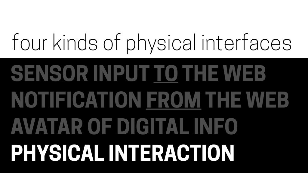 The Physical Interface