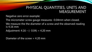 Physical quantities, units and measurement | PPTX