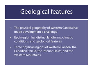 Physical Regions Of Western Canada | PPT
