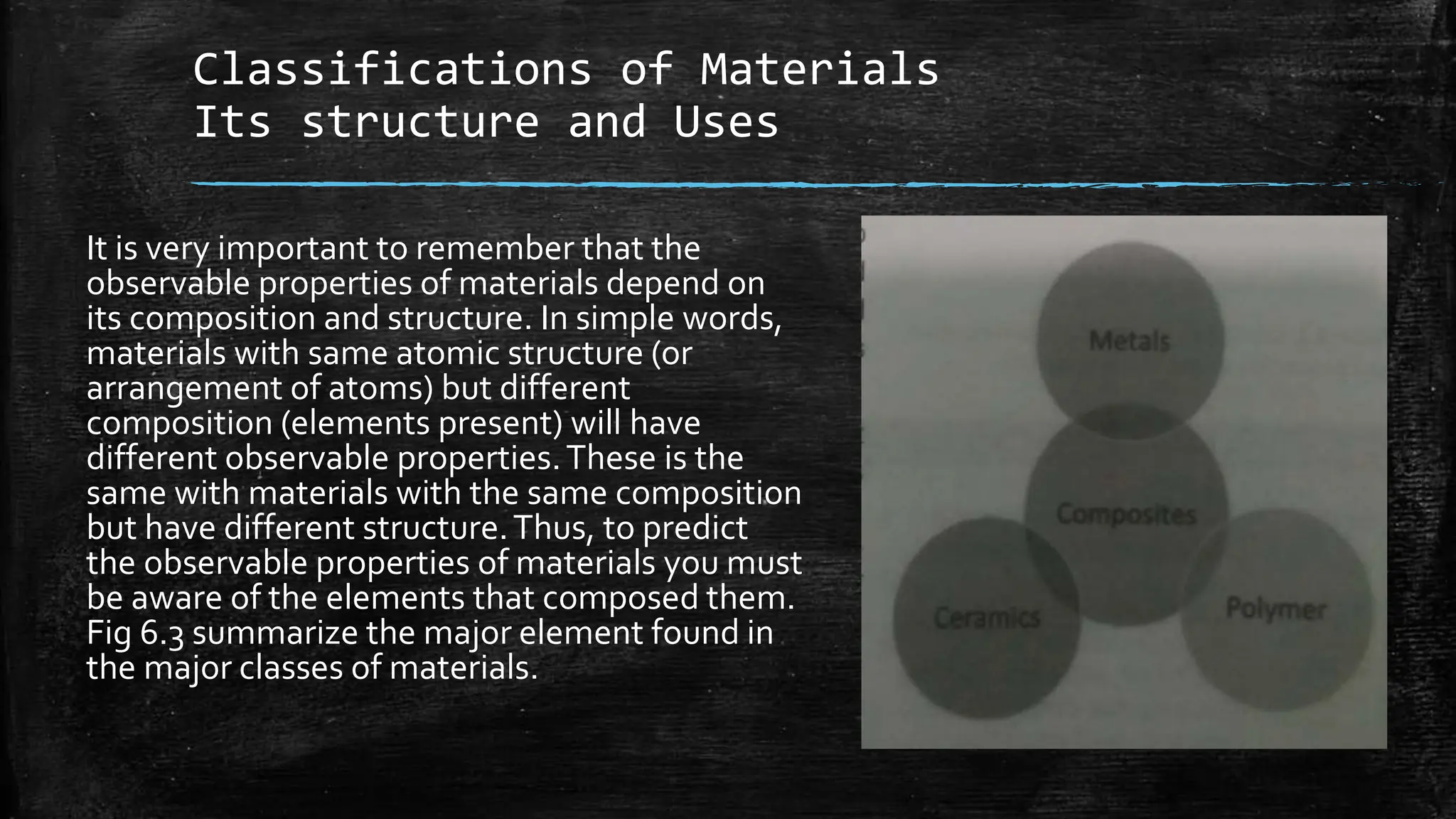 Properties and Structures and Uses of Different Materials | PPTX