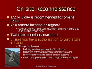 Physical Security Assessments | PPT