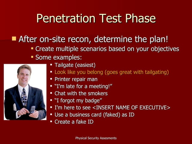 Physical Security Assessments | PPT | Information and Network Security | Computing