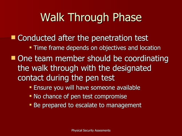 Physical Security Assessments | PPT | Information and Network Security | Computing