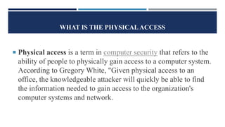 Physical access control | PPTX