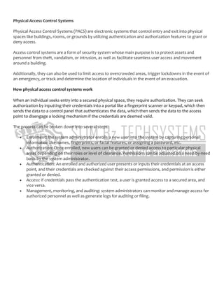 PHYSICAL ACCESS CONTROL - AN UNDERSTANDING.pdf | Operating Systems ...