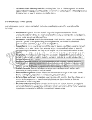 PHYSICAL ACCESS CONTROL - AN UNDERSTANDING.pdf | Operating Systems ...