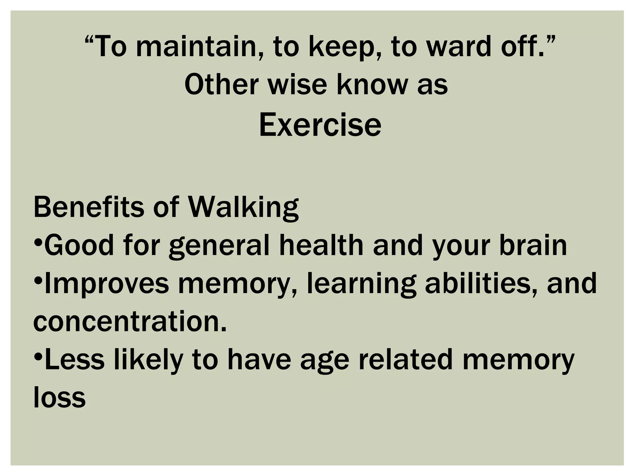 Physical activities and_preservation_of_brain_function | PPT