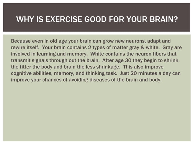 Physical activities and_preservation_of_brain_function | PPT