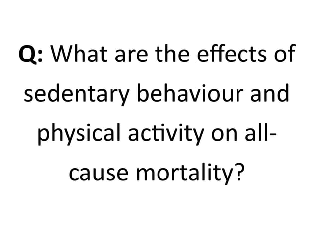 What is Physical Activity And Sedentary Behaviour? | PPT