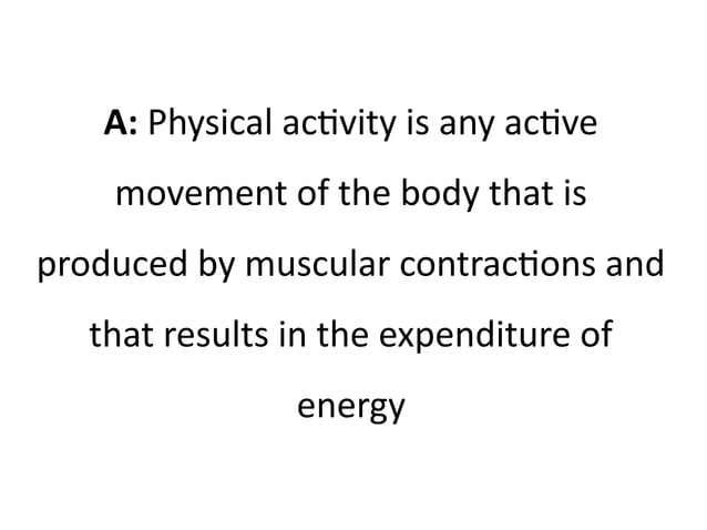 What is Physical Activity And Sedentary Behaviour? | PPT