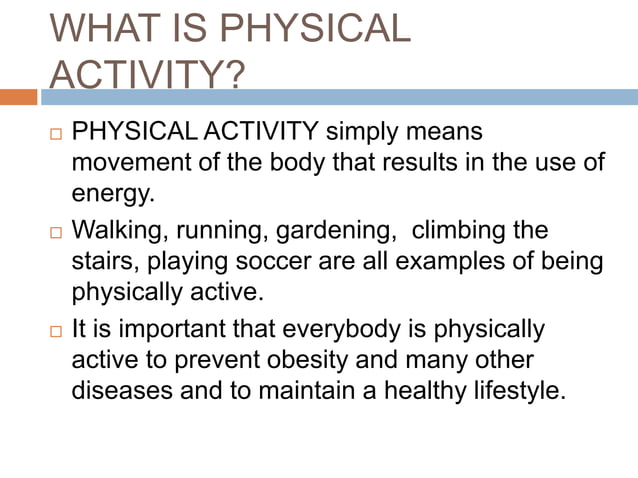 Physical activity | PPT