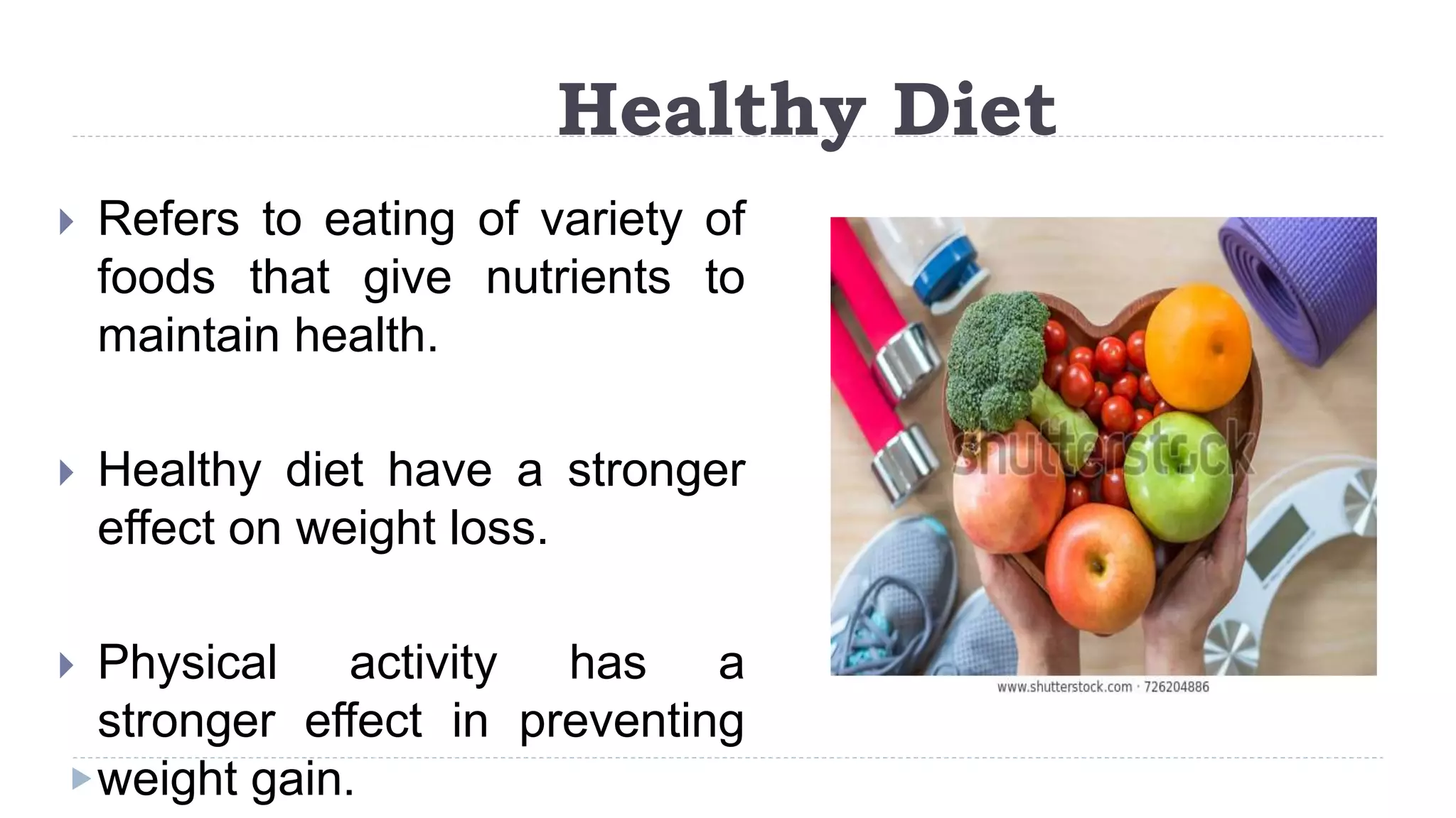 Physical activity and healthy diet | PPTX